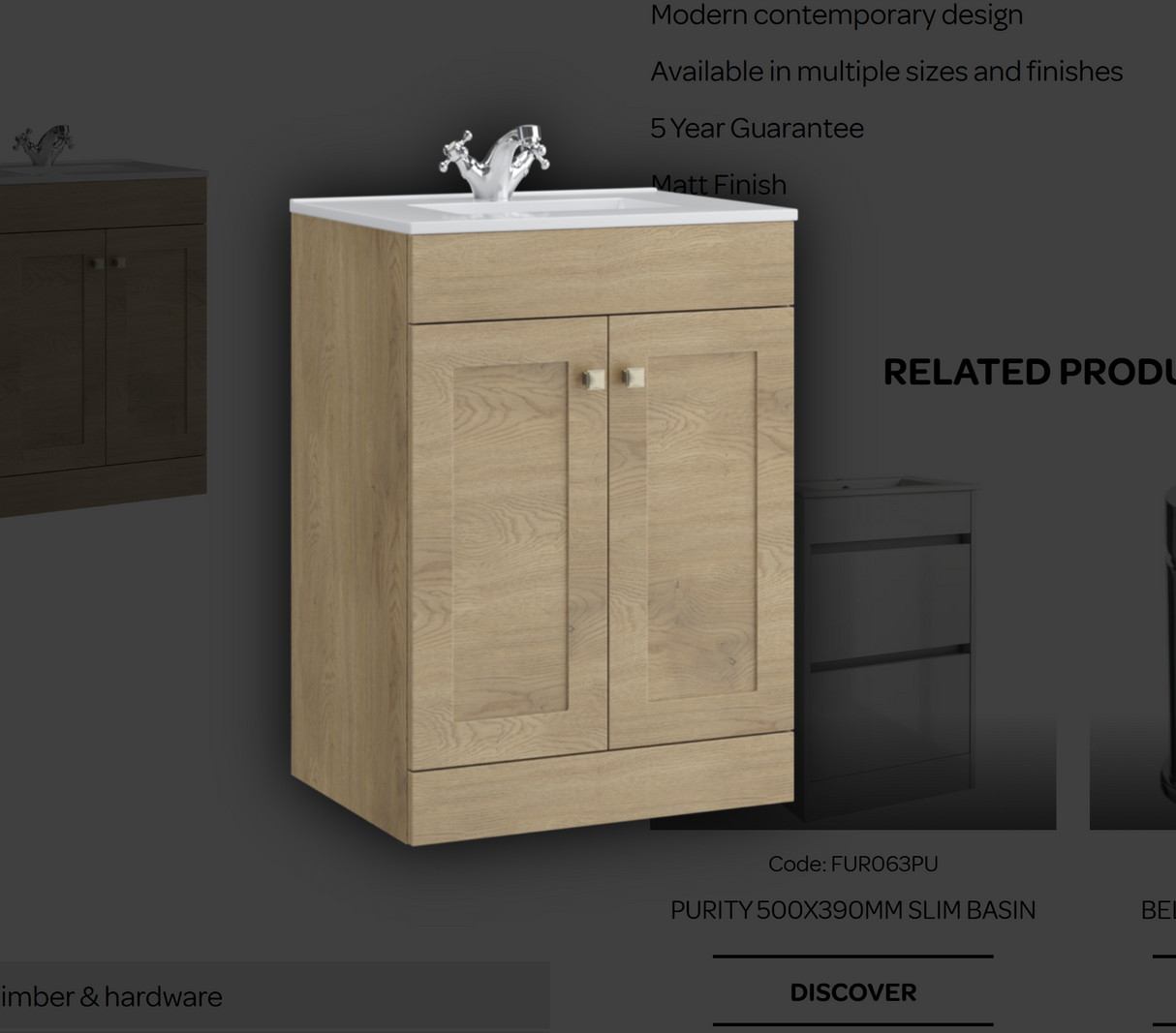 Kartell K-VIT Sanctuary 500mm 2 Door Floor Standing Unit With Ceramic ...