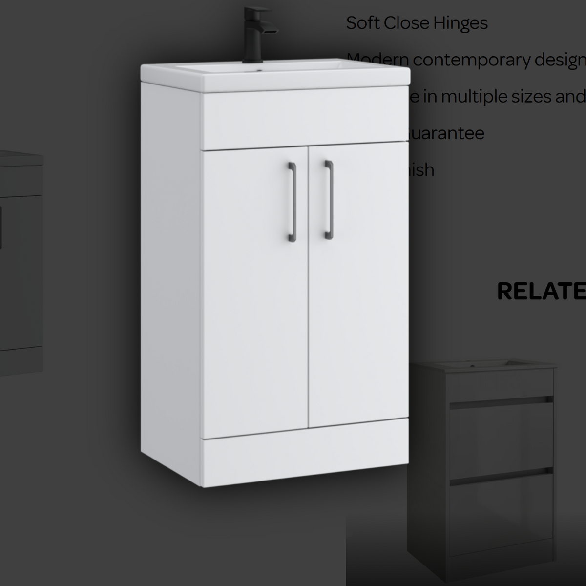 Kartell K-VIT Dove 500mm 2 Door Floor Standing Unit - Matt White (DOV5 ...